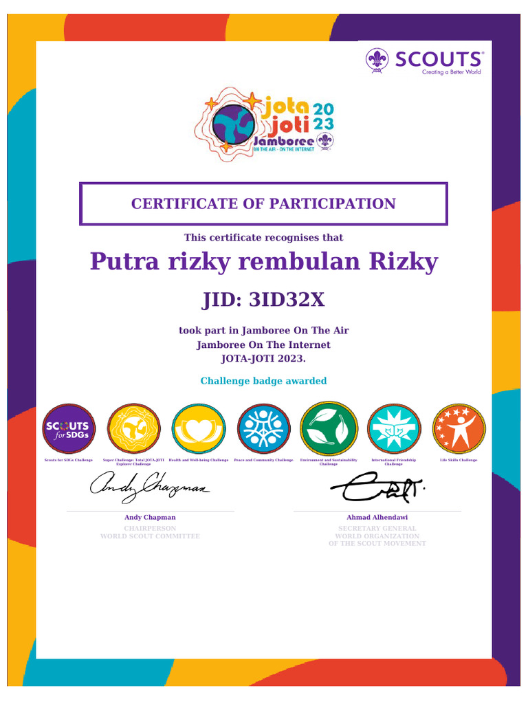 Jota Joti Certificate | PDF