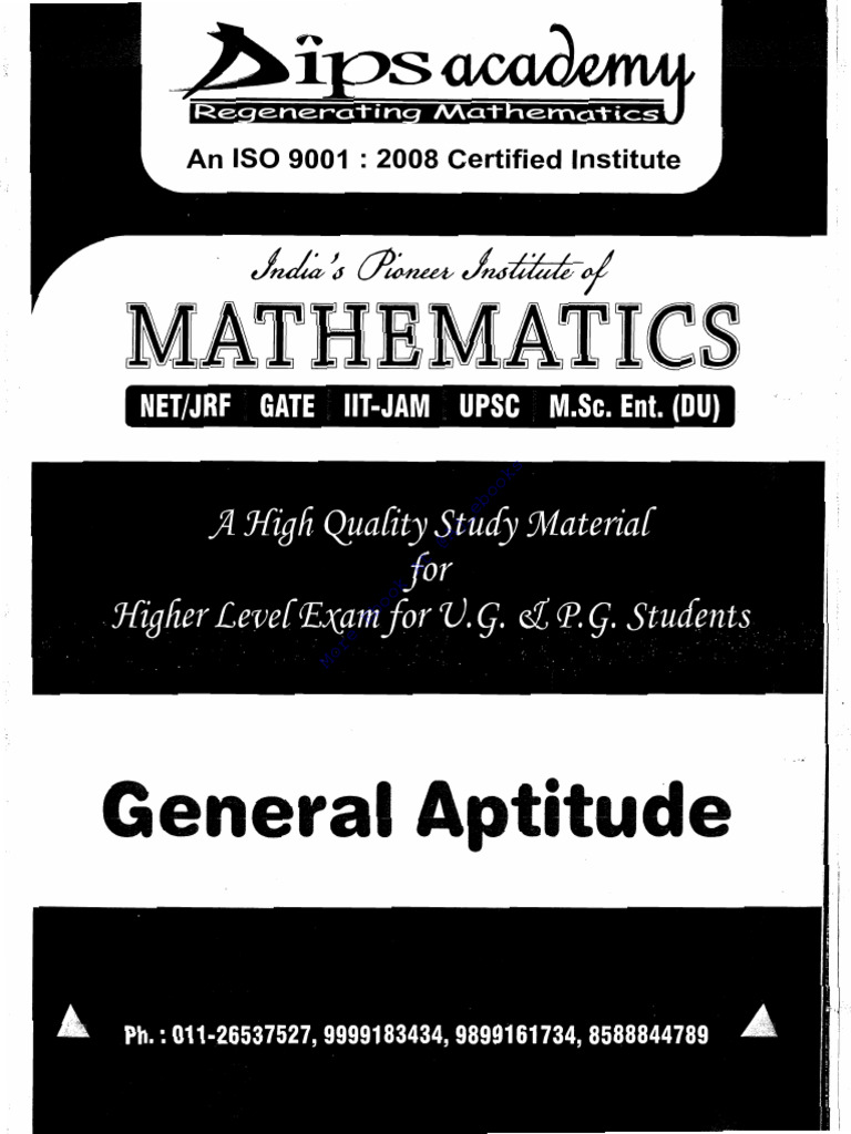 General Aptitude Pdf