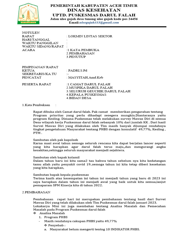 Notulen 2023 - LINSEK | PDF