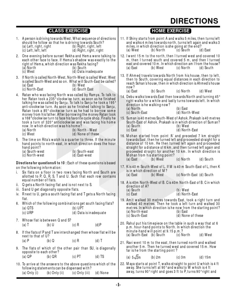 Directions & Distance | PDF