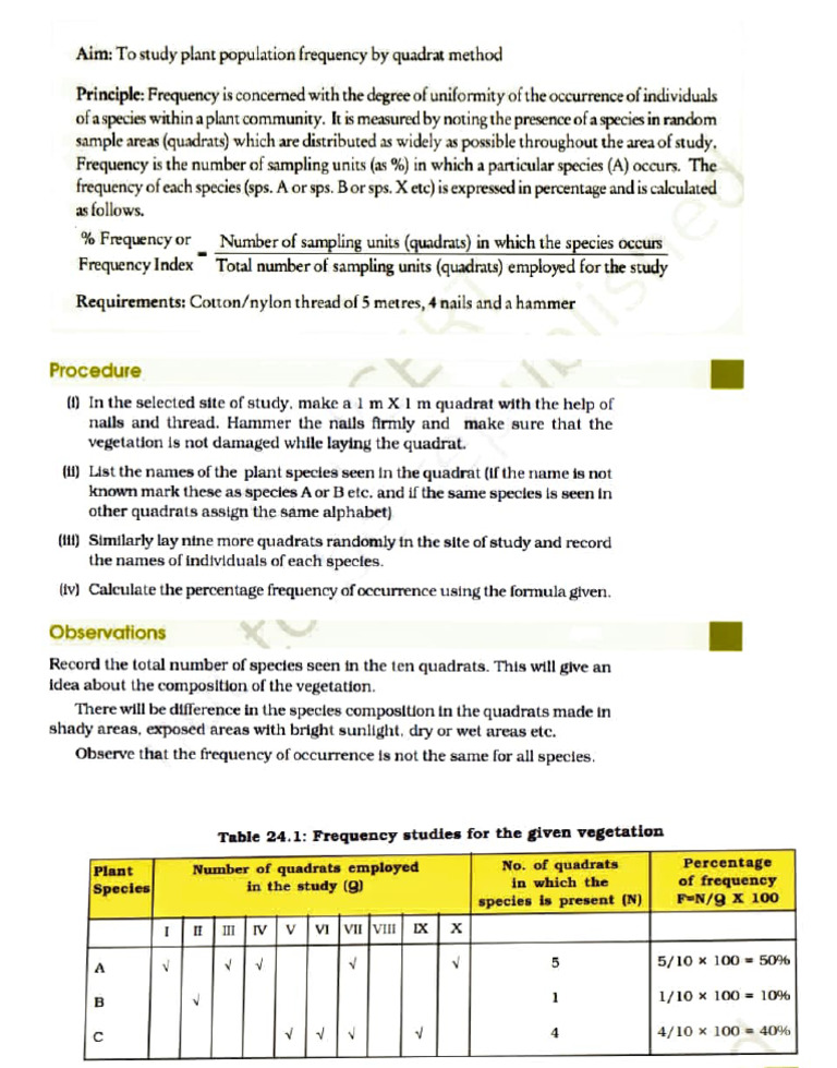 Expt No. 3 Frequency by Quadrat Method | PDF | Statistics | Statistical Theory