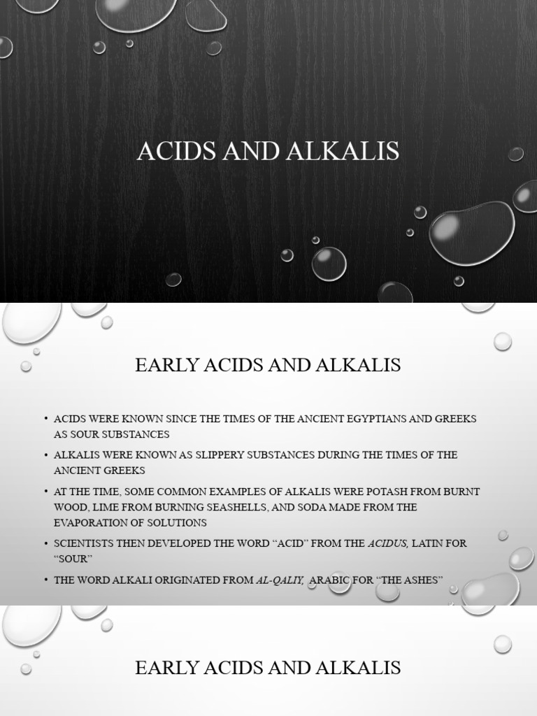 Acids and Alkalis | PDF | Sodium Bicarbonate | Sodium Hydroxide