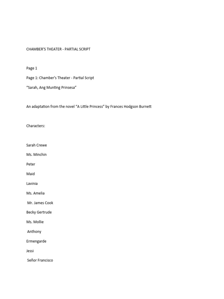 Chambers Theater | PDF