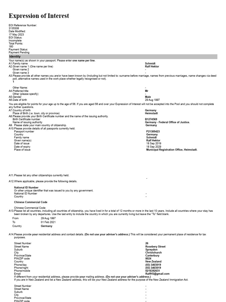 EOI Assessment | PDF