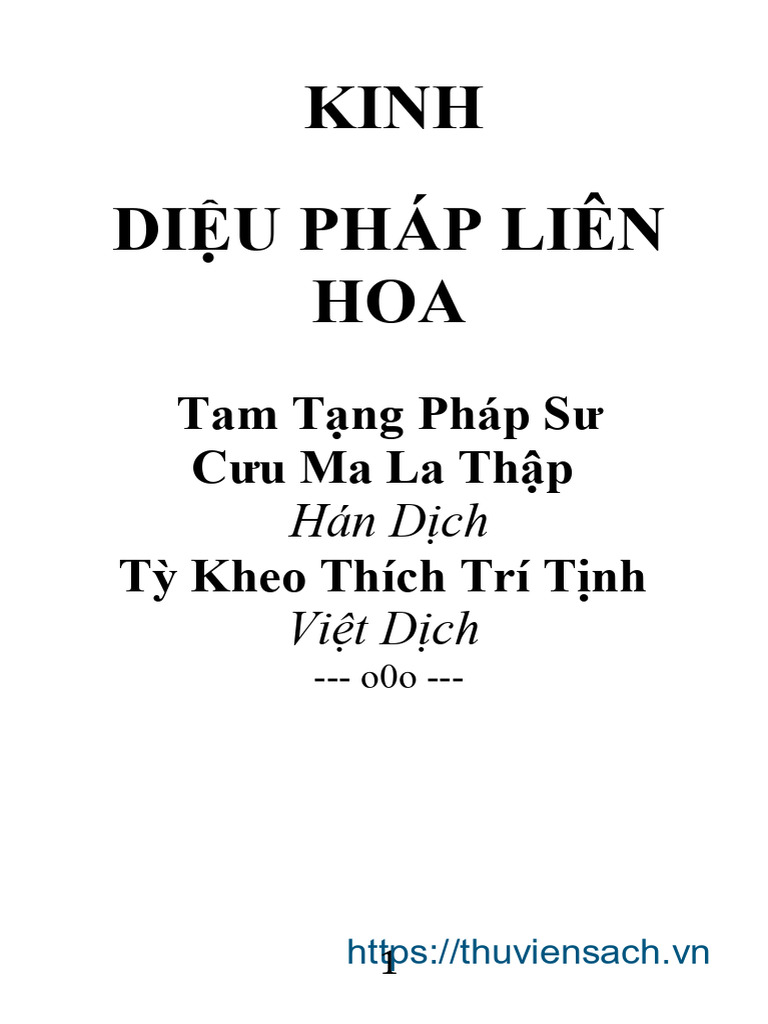 Kinh Dieu Phap Lien Hoa | PDF