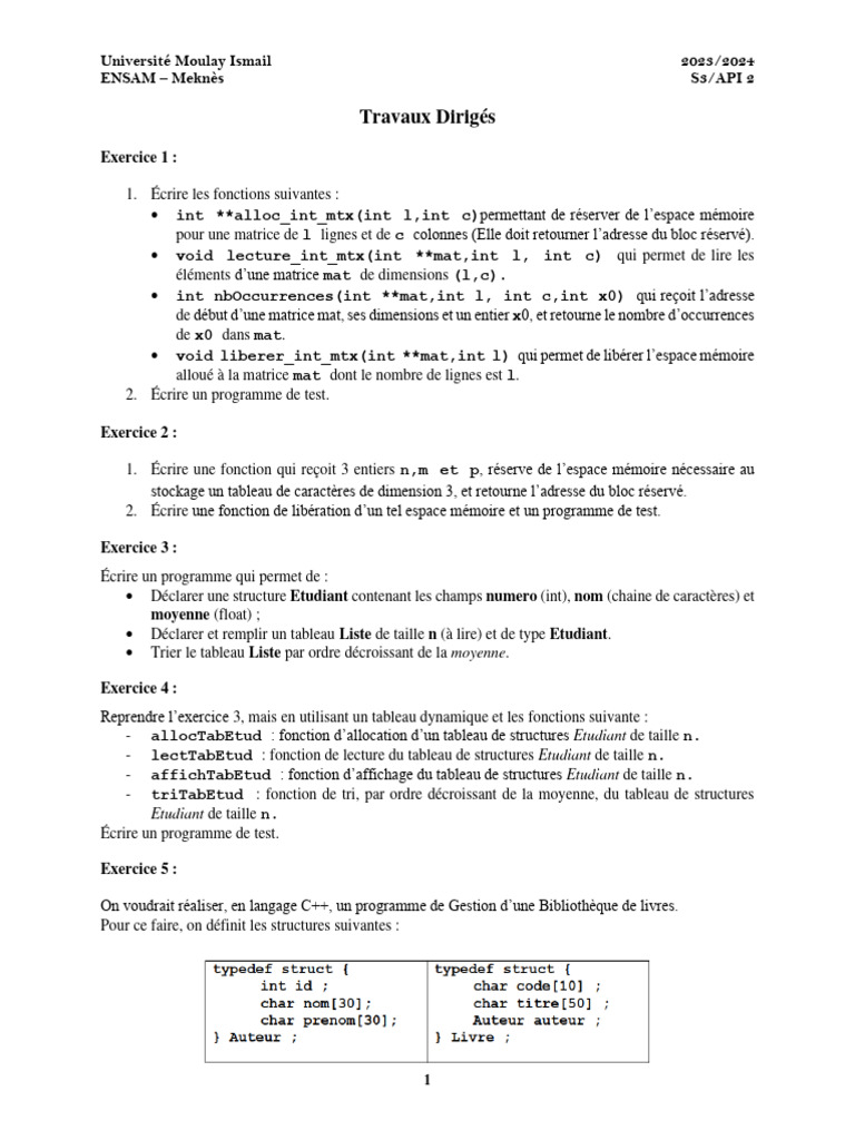 structure_TP 1 | PDF