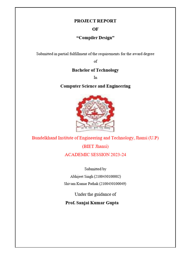 Compiler Project S | PDF | Parsing | Software Development