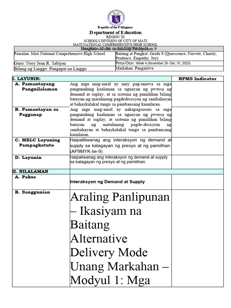 COT-1-quarter2 Week3 Day 2 | PDF