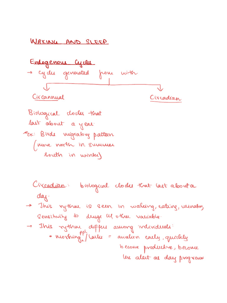 9 Sleep, Hunger, Thirst, Temperature Control | PDF