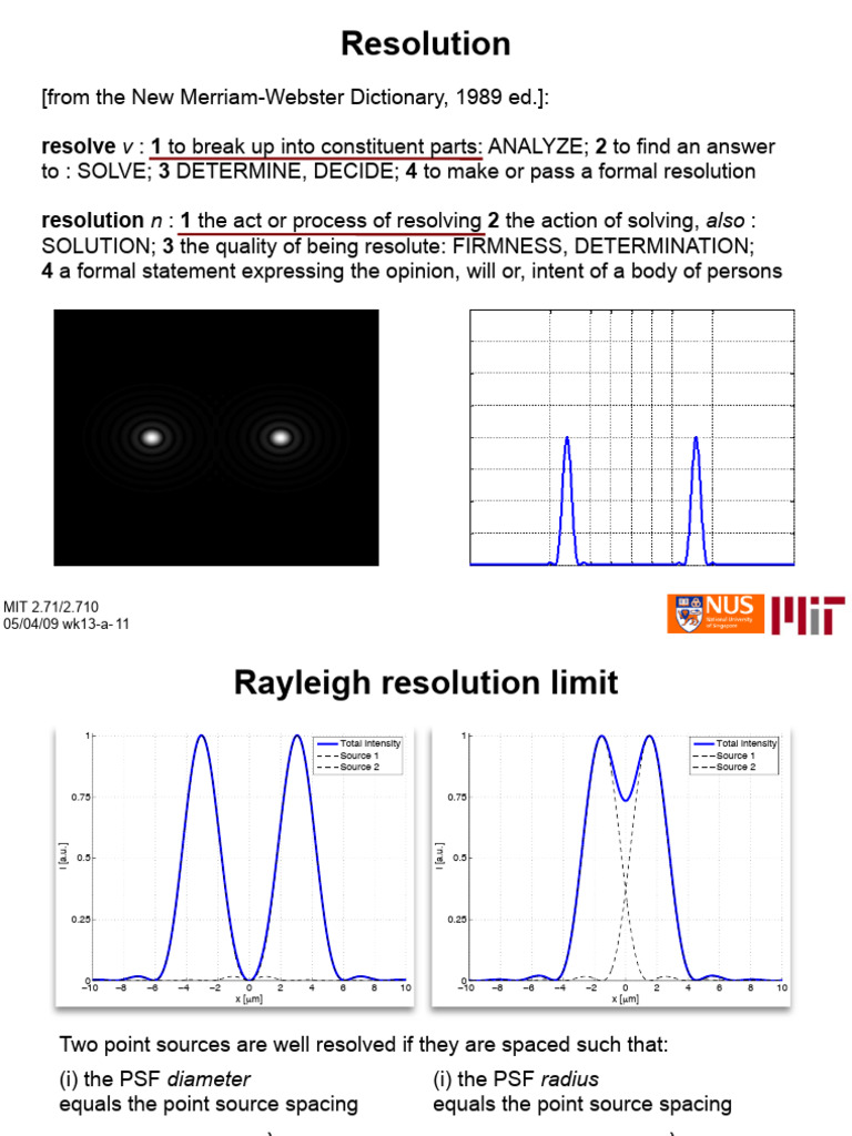 Depth focus | PDF | Angular Resolution | Optical Resolution
