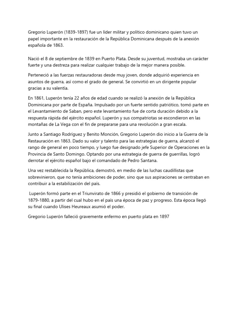Gregorio Luperón | PDF