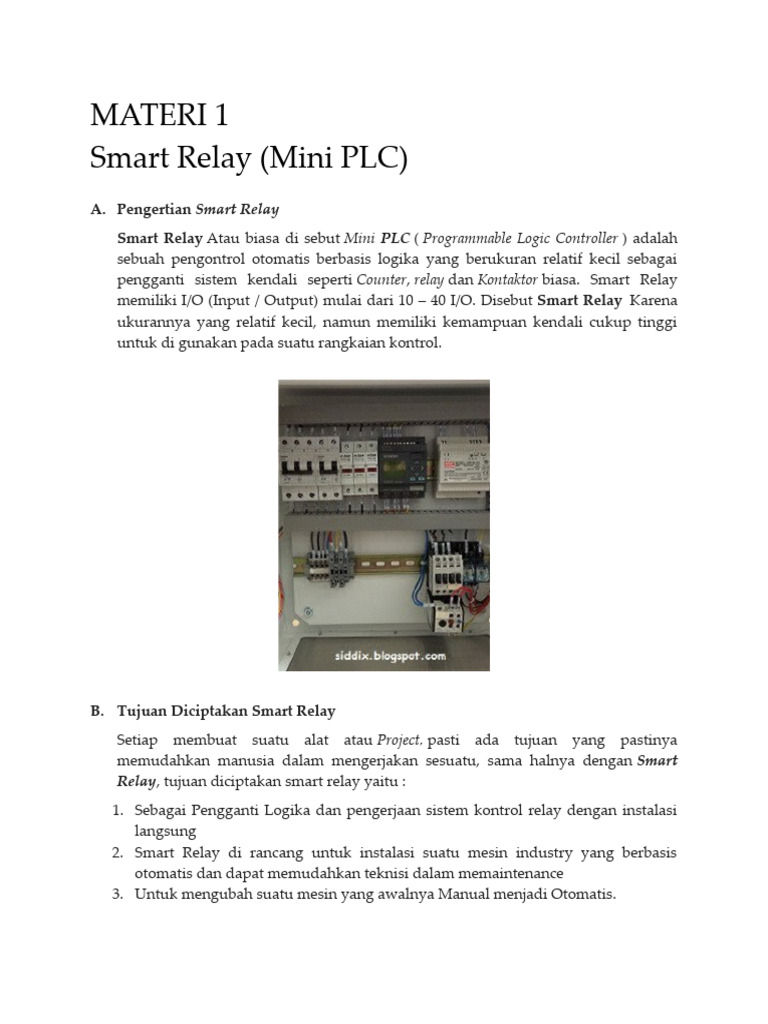 Materi 1 Smart Relay (Mini PLC) | PDF