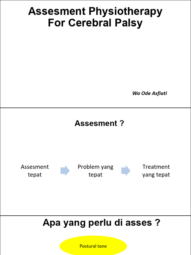Assesment Fisioterapi | PDF | Neck | Cerebral Palsy