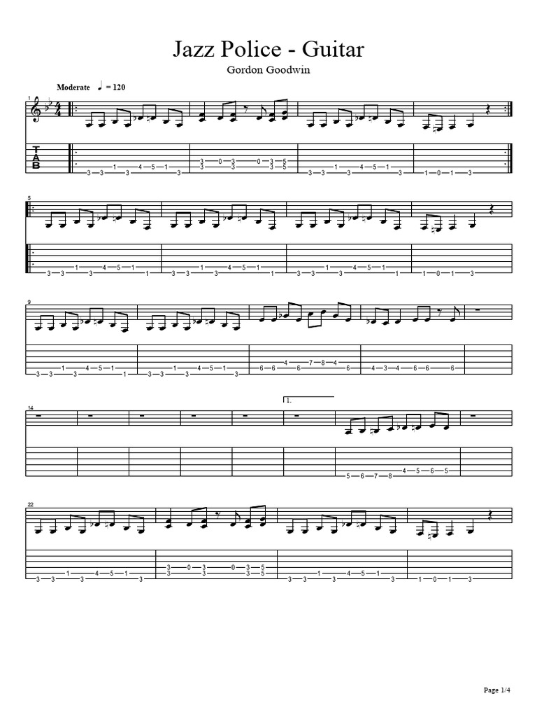 Jazz Police Guitar Tab | PDF | Chess