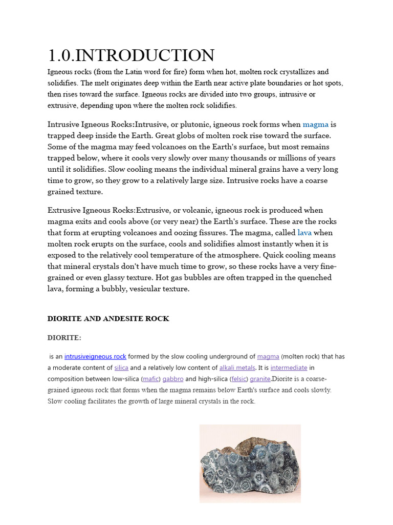 Igneous Rock Project | PDF | Igneous Rock | Magma
