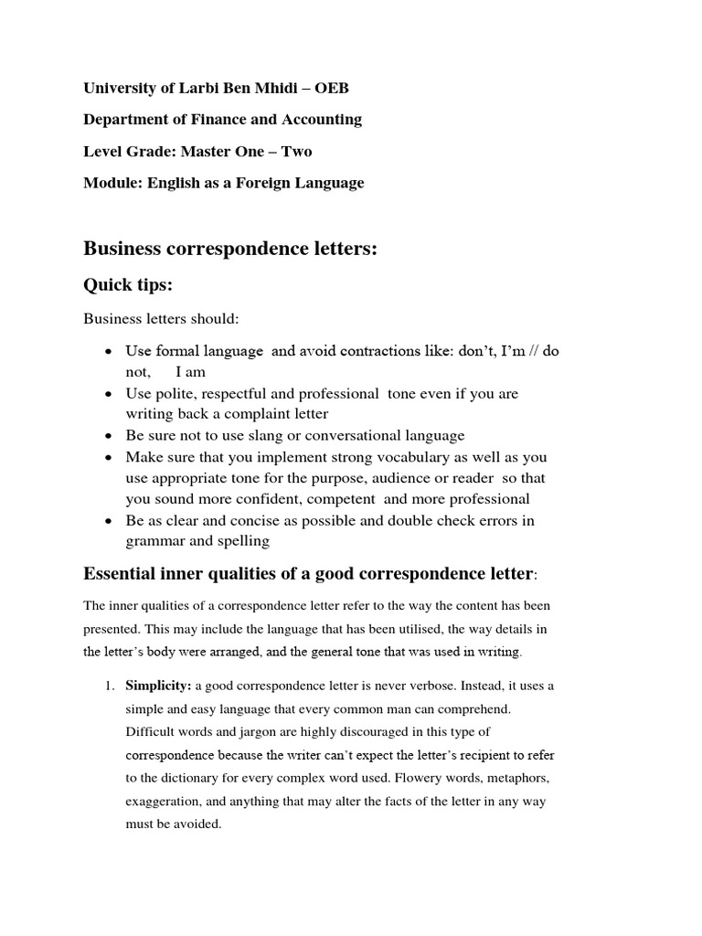 Correspondence Letters | PDF | Communication | Linguistics