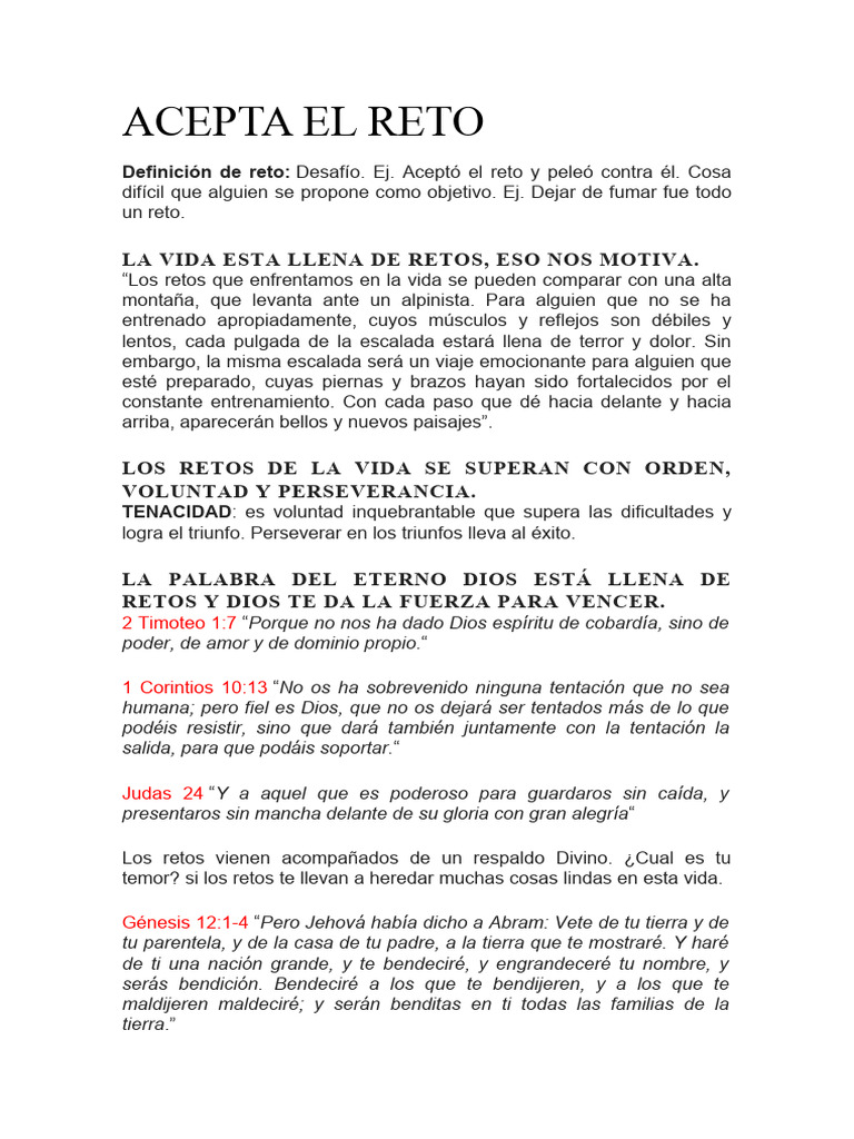 Acepta El Reto | PDF