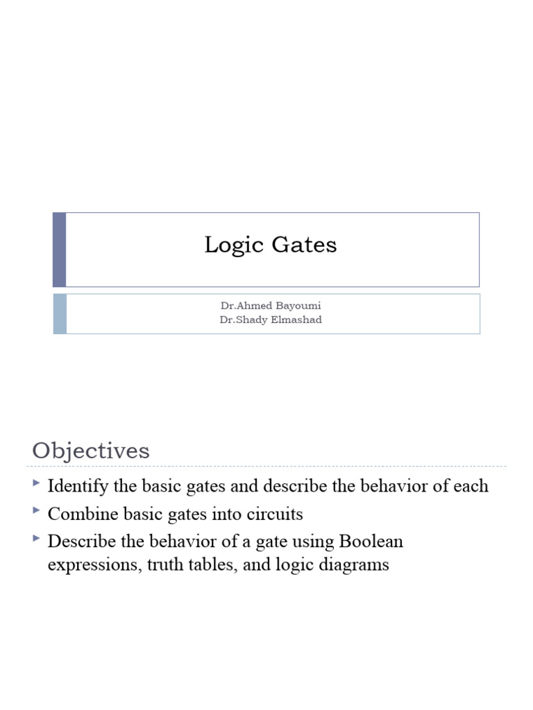 Logic | PDF | Logic Gate | Central Processing Unit