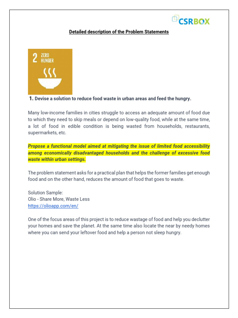 Problem Statements - Hackathon | PDF | Health Care | Accessibility