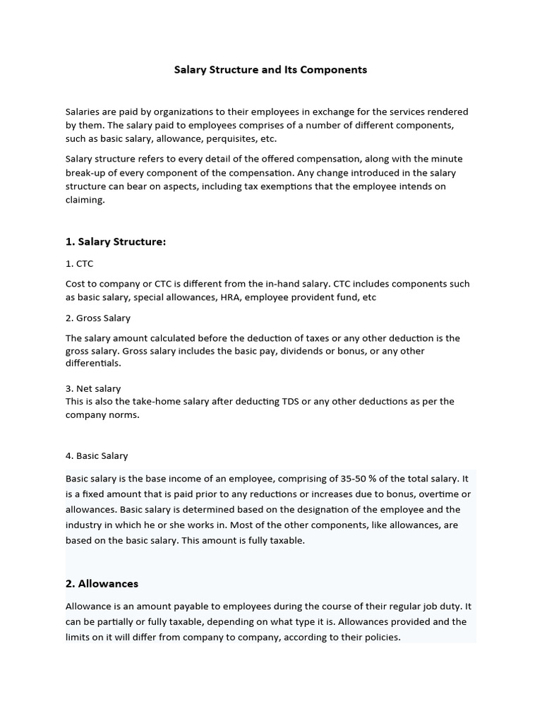 Employee Salary Breakdown Guide | PDF | Career & Growth