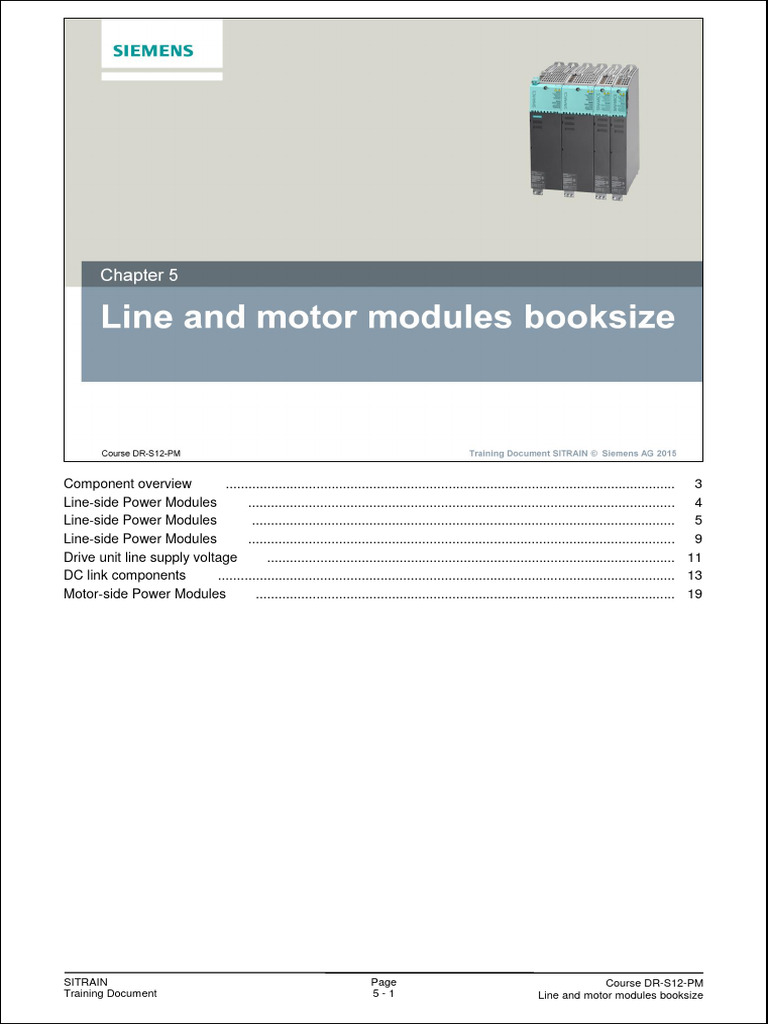 Line & Motor Modules Training | PDF | Electric Motor | Capacitor
