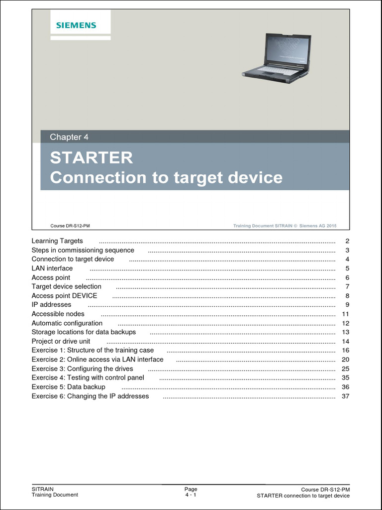 Siemens G120C Starter Drive Setup Guide | PDF | Computer Network | Ip ...