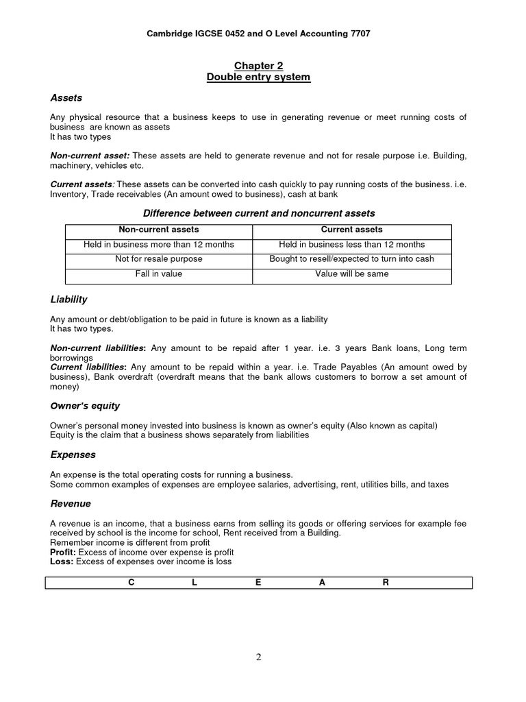 CHAPTER 2 Double Entry | PDF