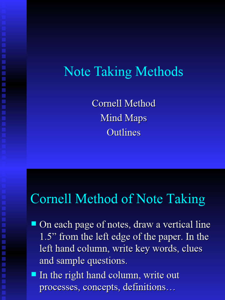 Note Taking Methods 2 | PDF