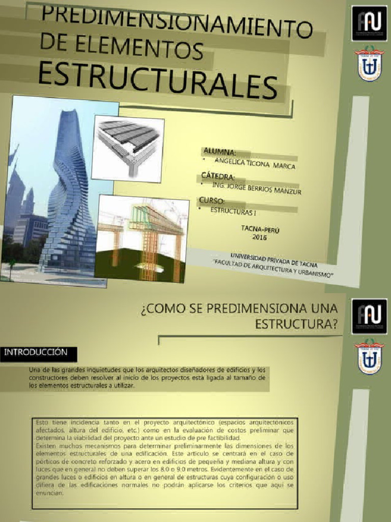 Predimensionamiento de Elementos Estructurales 62164557 | PDF