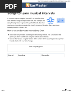 Interval Song Reference Chart | PDF