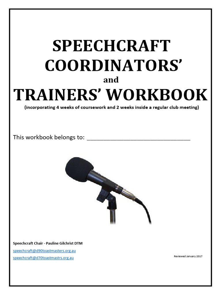 Speechcraft Workbook For Trainers | PDF | Career & Growth