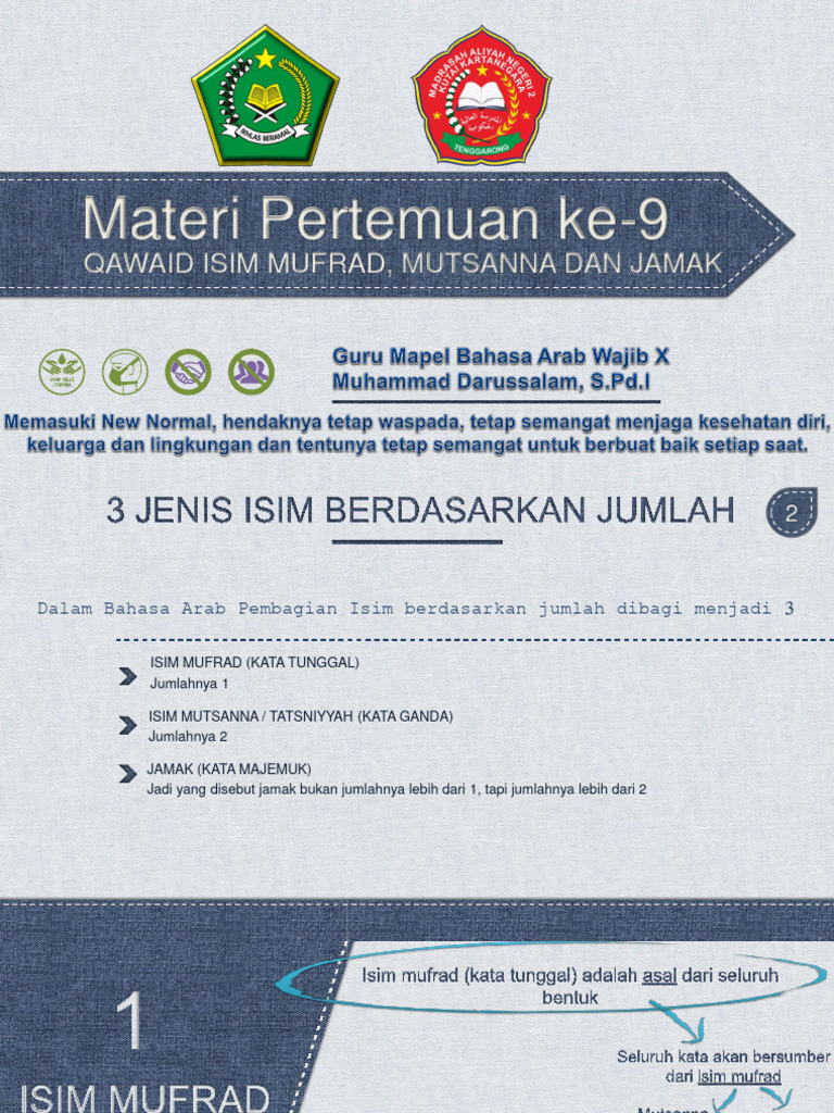 Bab 3 Isim Mufrad Mutsanna Jamak | PDF