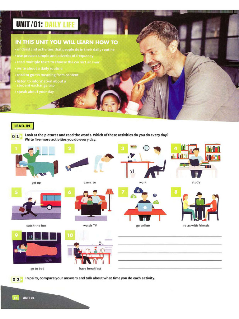 Unit 1_Lesson 1-Reading_Daily_Life | PDF