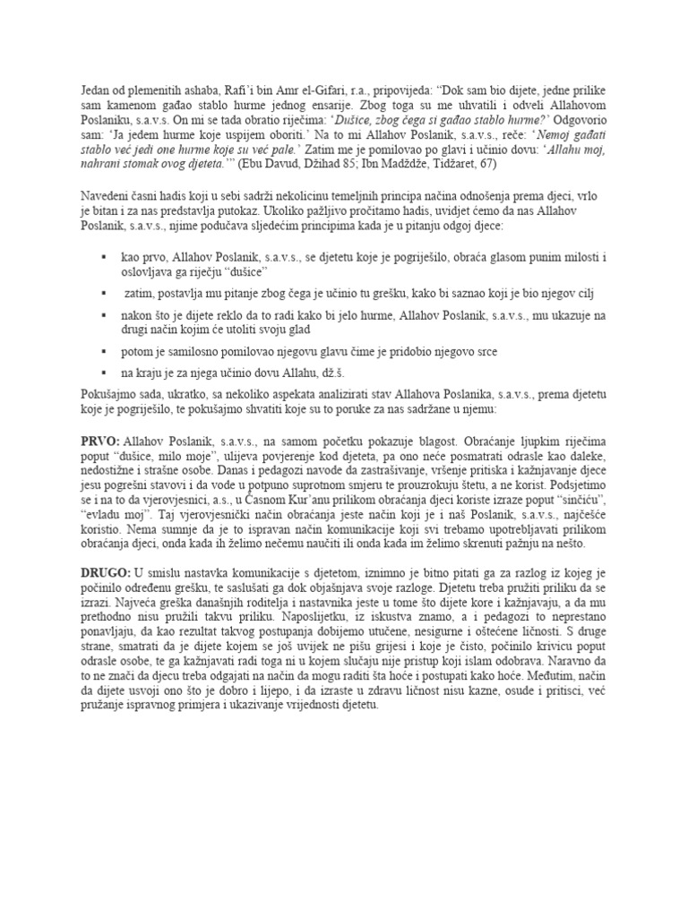 Jedan Od Plemenitih Ashaba | PDF