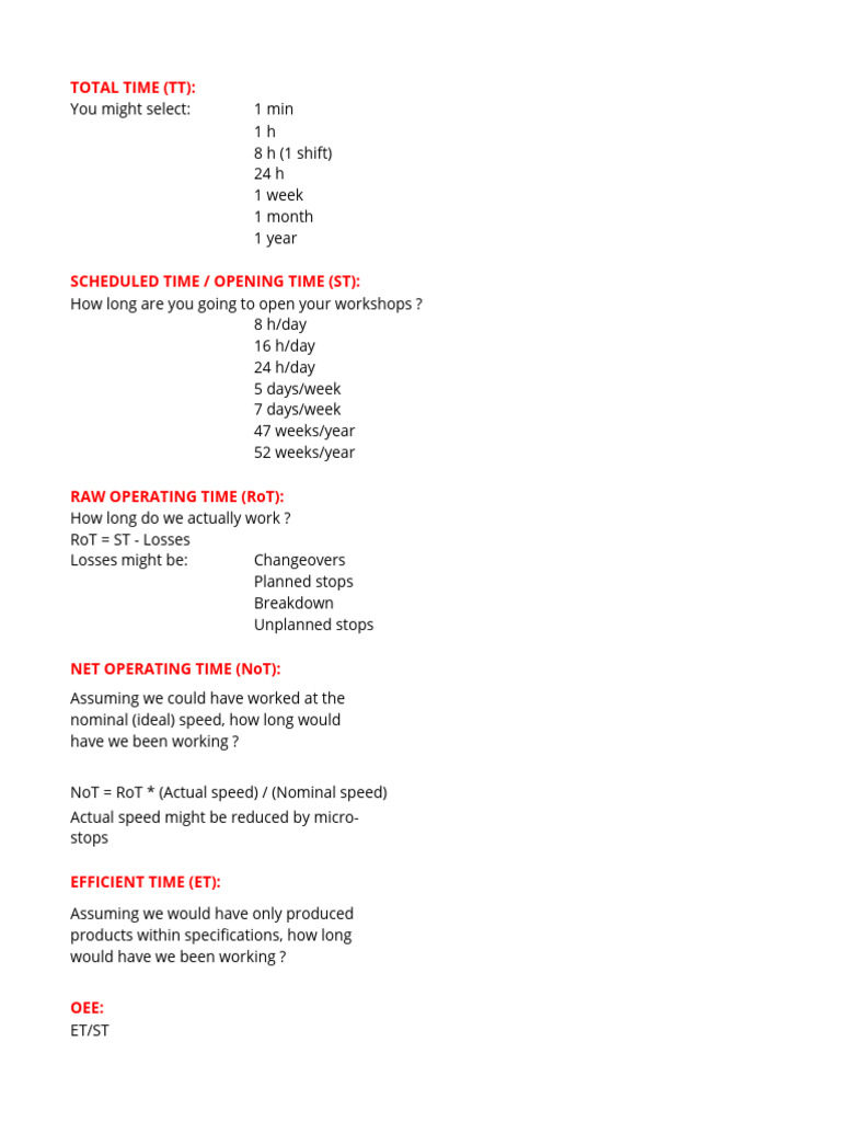 OEE Example_Problem | PDF