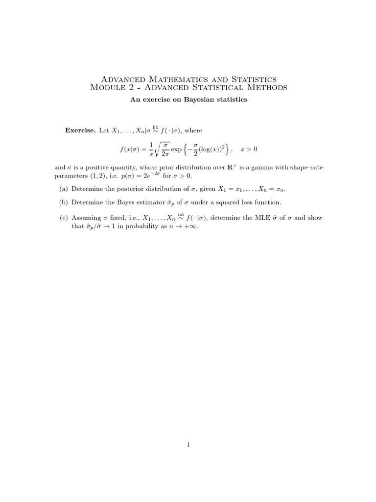 Exercise Bayesian | PDF | Statistical Theory | Statistics