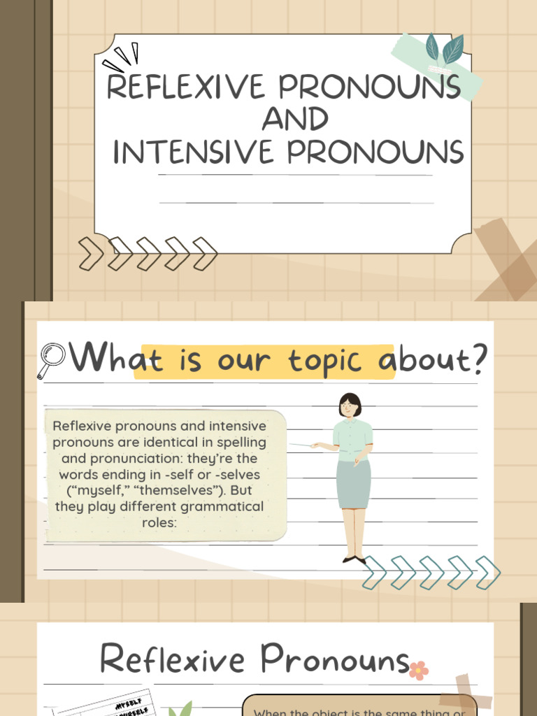 Intensive and Reflexive Pronouns | PDF | Pronoun | Linguistic Morphology