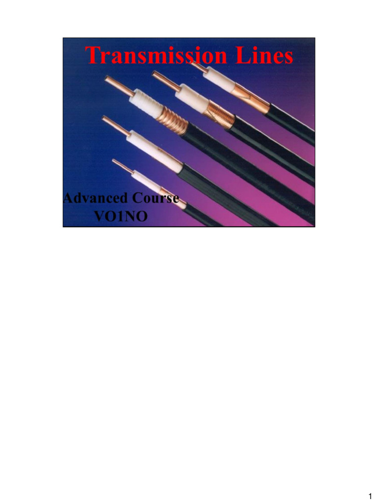 Advanced Course Chapter 14 Transmission Lines | PDF | Coaxial Cable ...