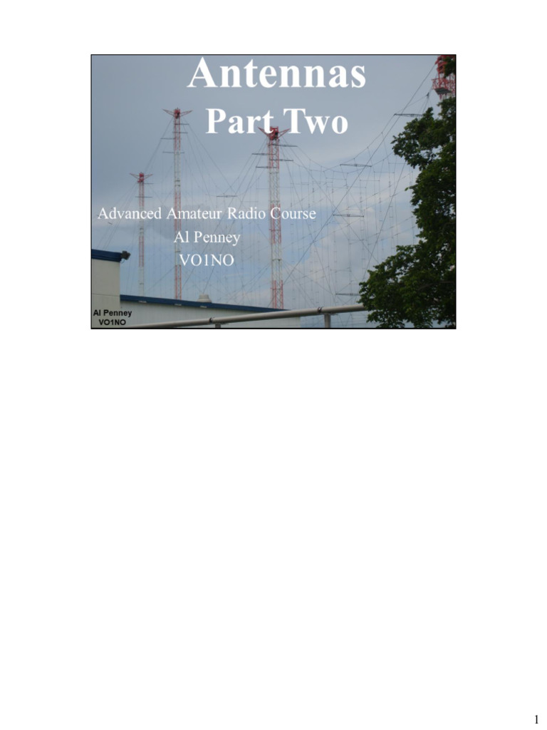 Advanced Course Chapter 15 Part 02 Antennas | PDF | Antenna (Radio ...