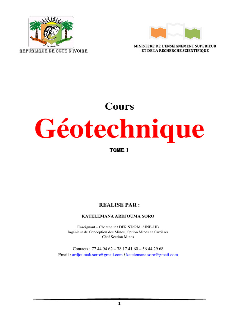 de Geotech - Tome 1 | PDF