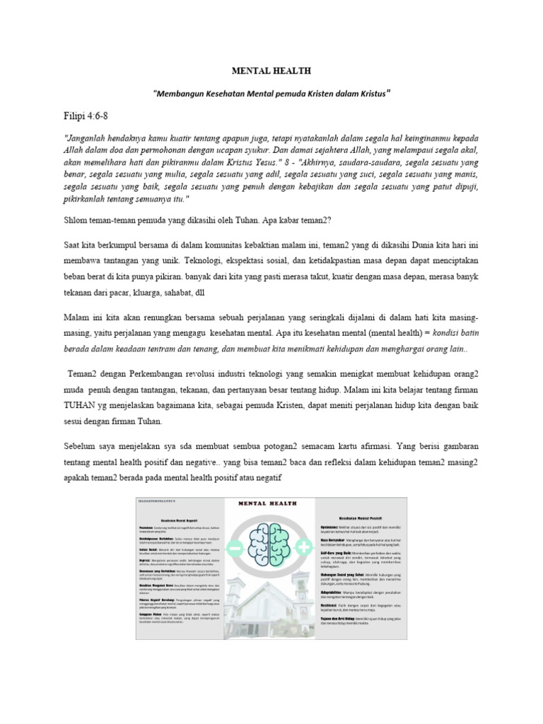 Mental Health | PDF | Pengembangan Diri | Agama & Spiritualitas