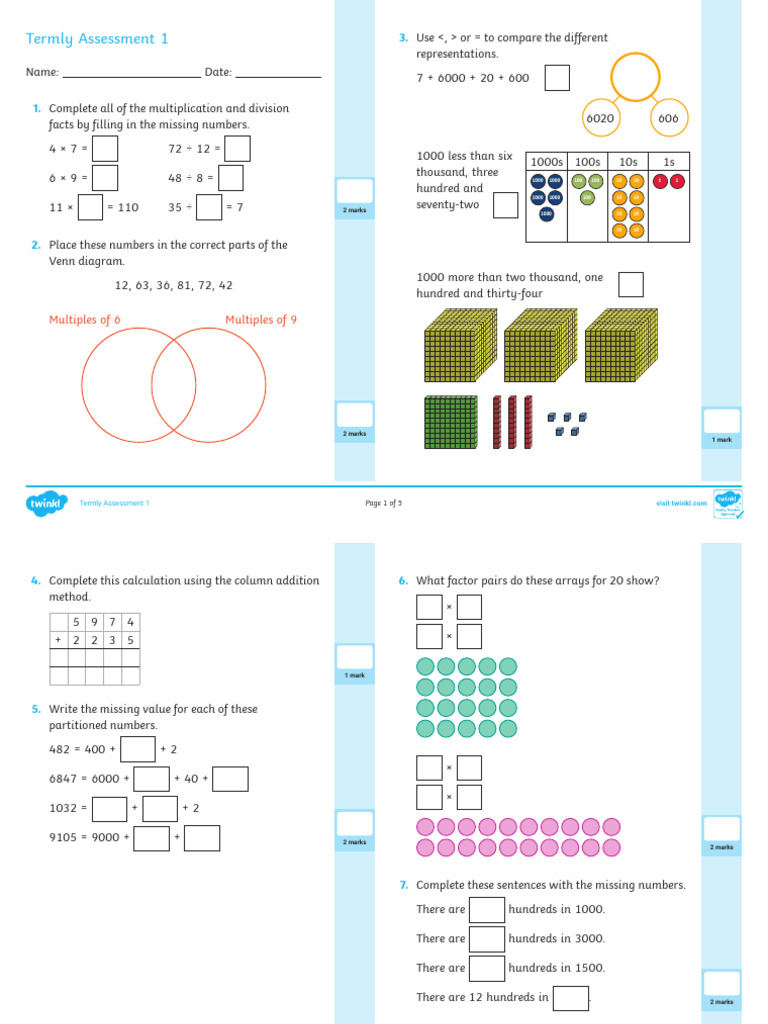 Assessment Year5 20000 | PDF | Mathematics | Arithmetic