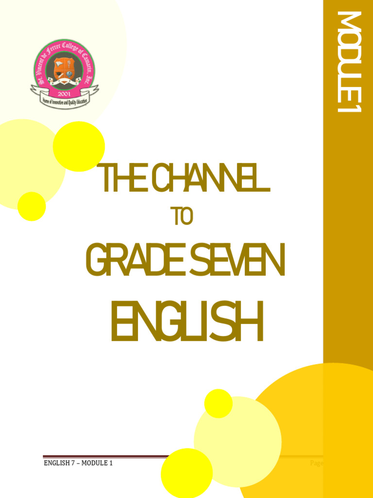 ENGLISH GR. 7 MODULE 1 Min | PDF | Epidemics