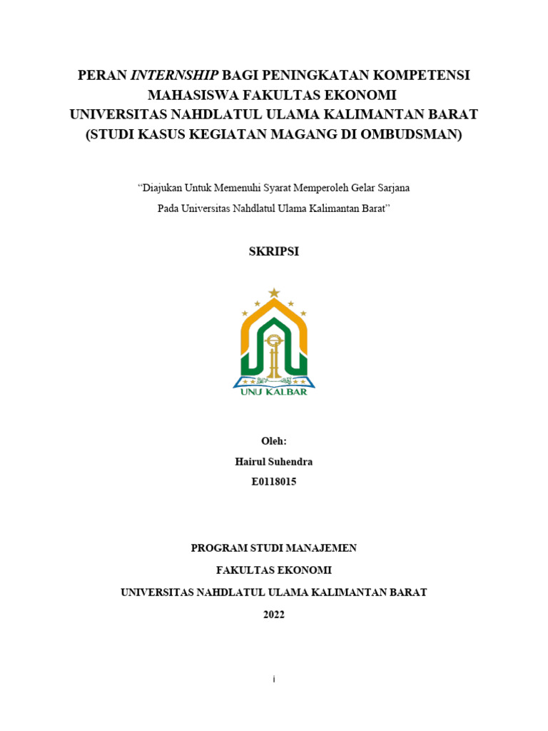 Abstrak, Kata Pengantar Dan Daftar Isi Skripsi | PDF