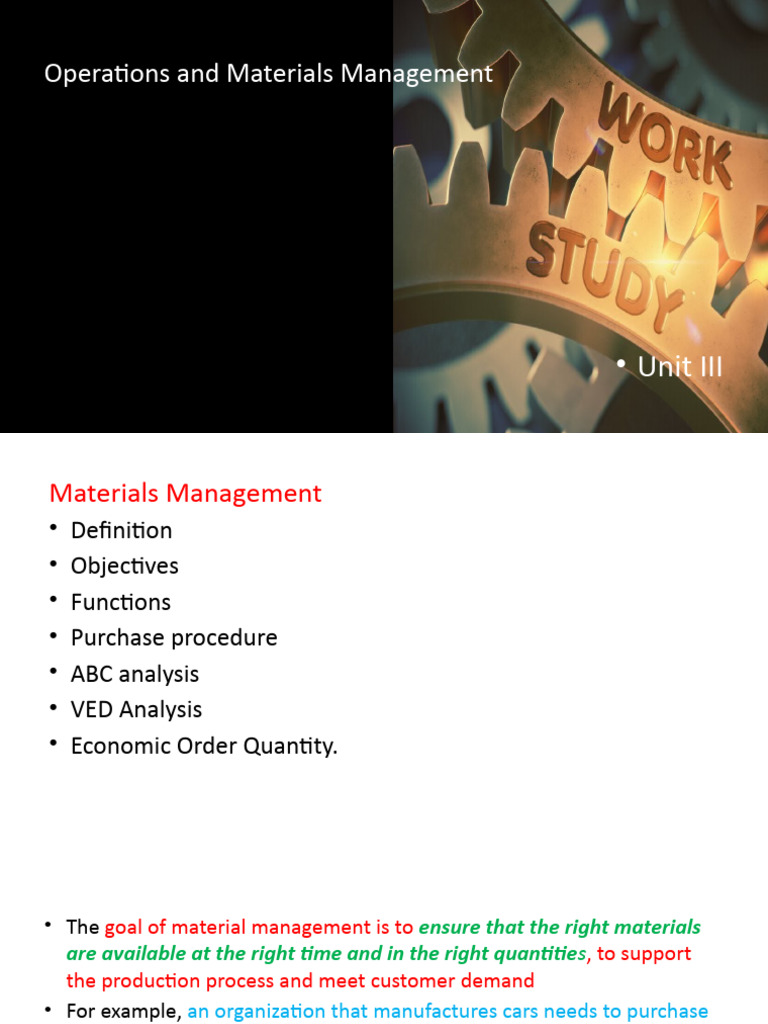 Materials Management | PDF | Inventory | Demand