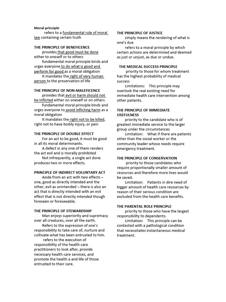 Moral Principle | PDF