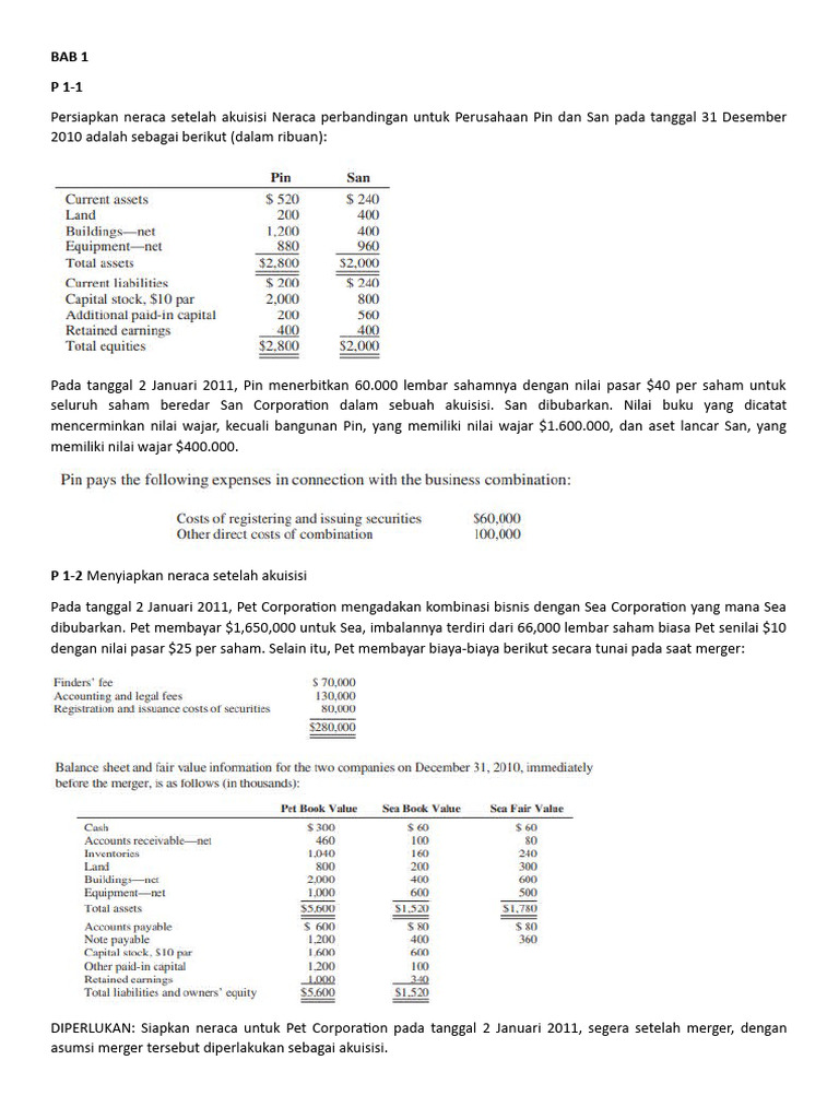 Soal P Bab 1 2 | PDF