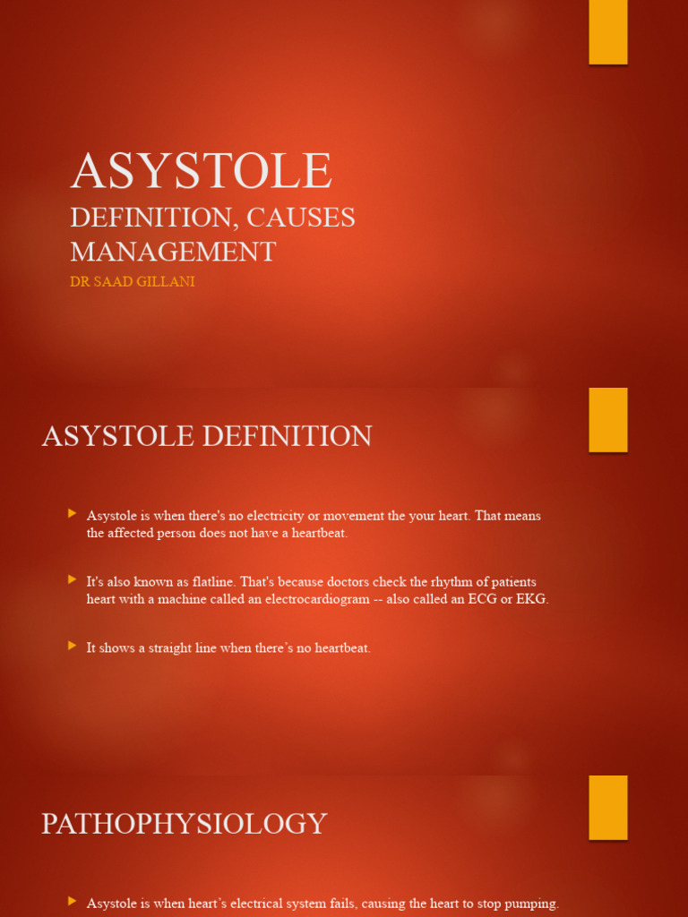 Asystole: Definition, Causes, Management | PDF