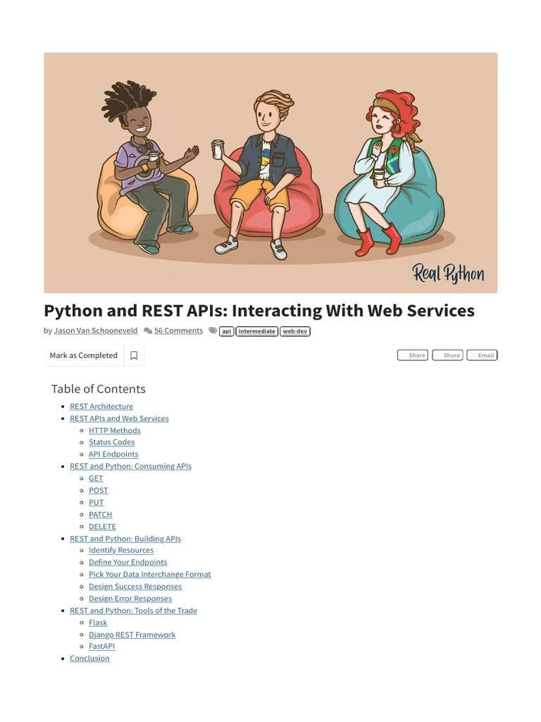 Python and REST APIs - Interacting With Web Services - Real Python | PDF | Representational ...