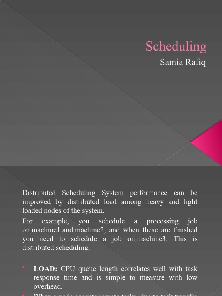 Scheduling | PDF